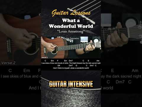 What a Wonderful World - Louis Armstrong | EASY Guitar Tutorial with Chords / Lyrics #chords
