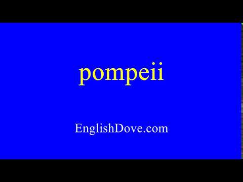 How to pronounce pompeii in American English.