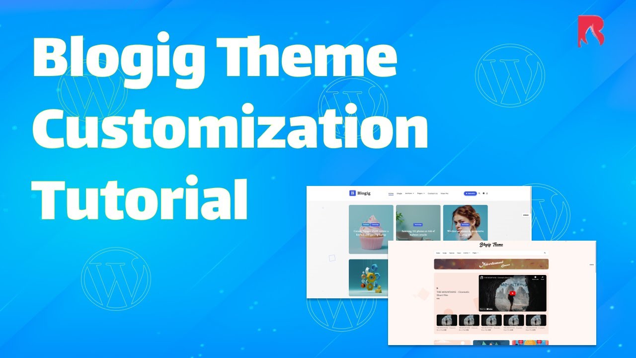 Blogig Theme Customization Tutorial
