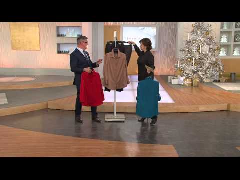 Joan Rivers Silky Long Sleeve Boyfriend Shirt with Jacque Gonzales