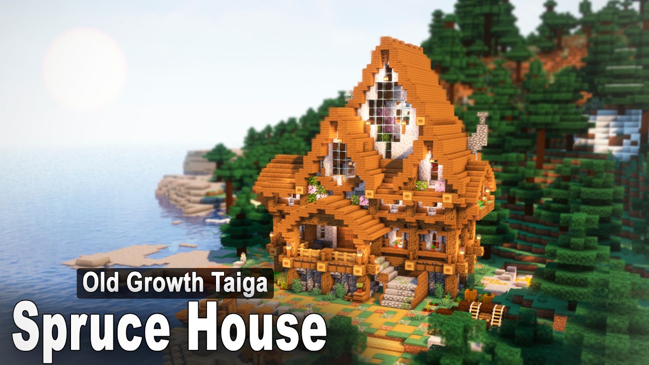 Minecraft: How to build a Spruce House | Easy Tutorial - マイクラビルダーズ