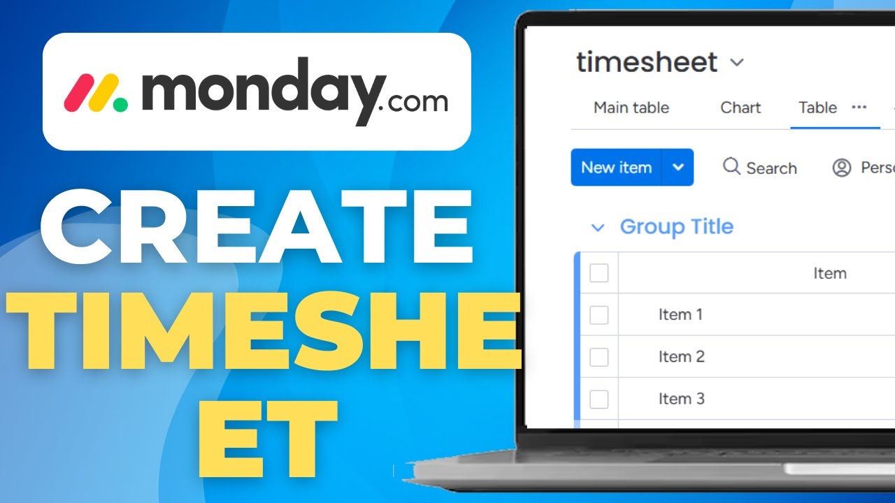 How to Create Timesheet On Monday.com
