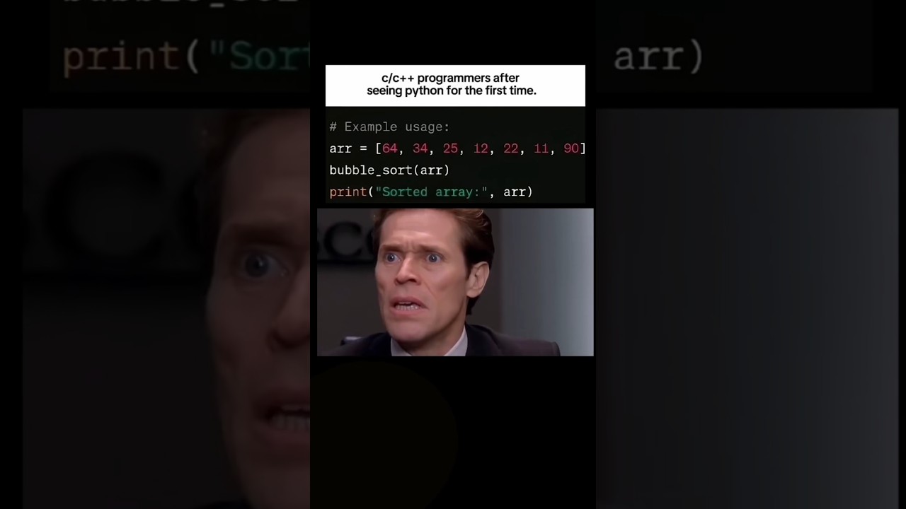 Python is simple😂 #programming #coding #python #shorts