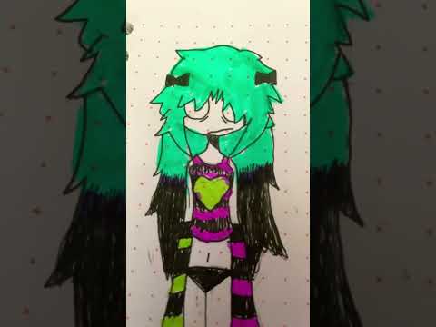 They made her emo π¨ || #scenekid #altdrawing #emo #drawing #art #scenestyle