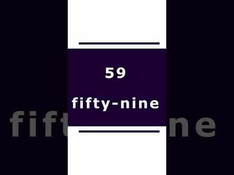 Number 59 (fifty-nine) 5️⃣9️⃣ The Counting Channel ❗️ #short
