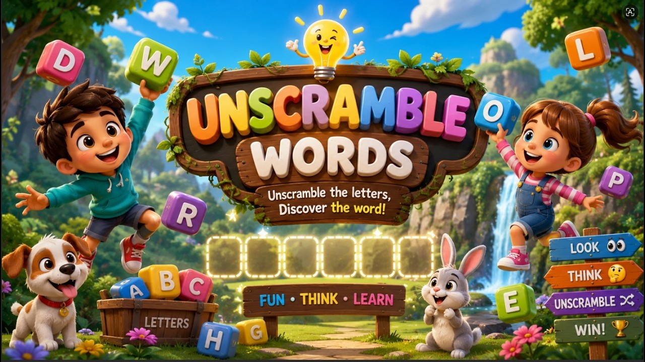 Unscramble words| Jumbled letters [scrambled word game ] can you guess these unscramble words?