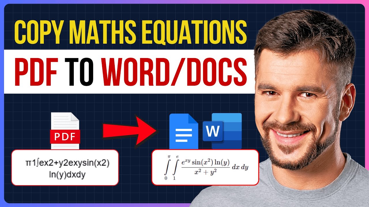 How to Copy Mathematical Equations From PDF to Word/Docs