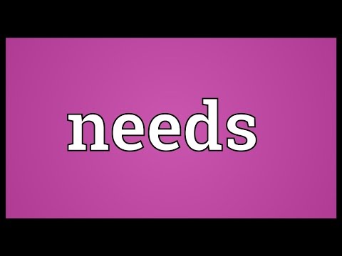 Needs Meaning