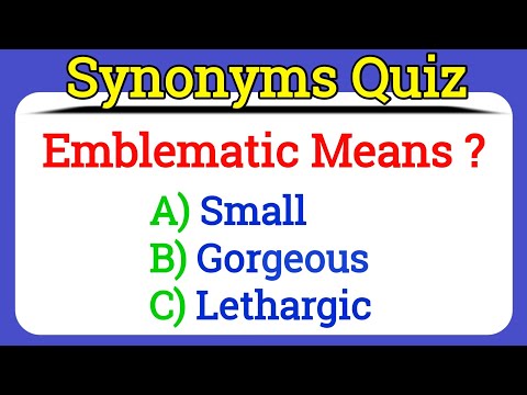 English Synonyms Quiz: Can You Achieve a Perfect 30/30 in This Synonym Quiz? #challenge