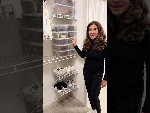Maximizing space in the closet with these inexpensive shoe storage solutions #shoestorage #shoeboxes