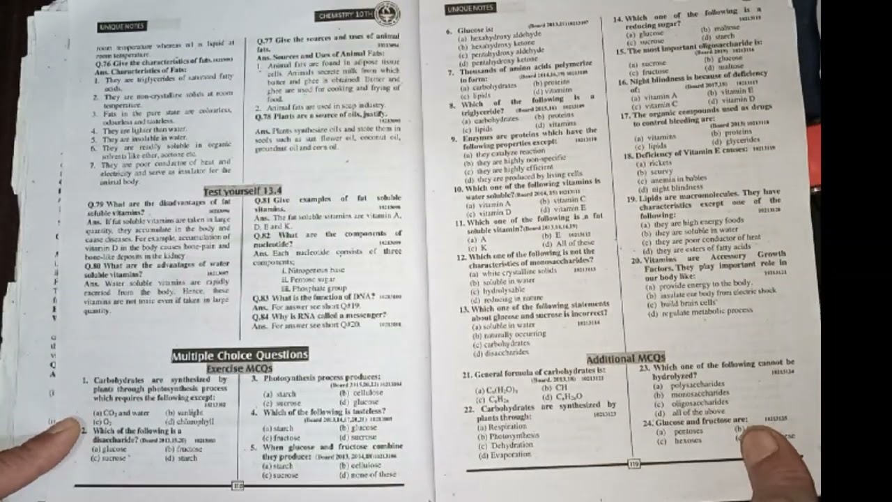 Unique chemistry notes | 10th class | Aiza Abrish Academy.