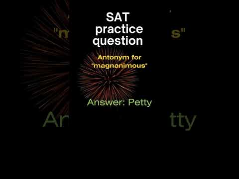 Antonym for "magnanimous" #quiz #sat