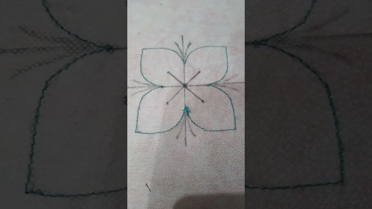 #Making flower 🌸 design by thread and Pearl's 💗💗