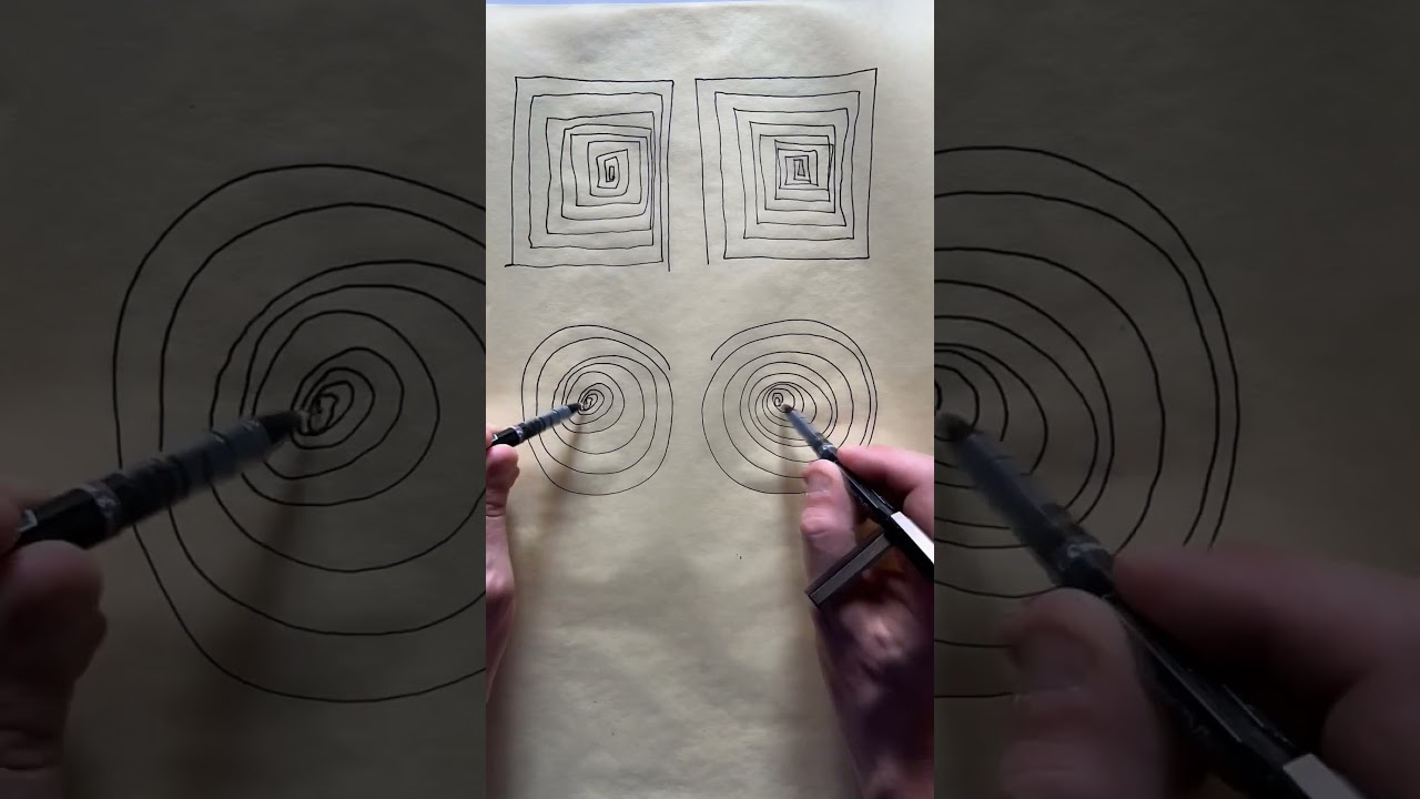 Sketching Practice - Brain Training Shape Spirals