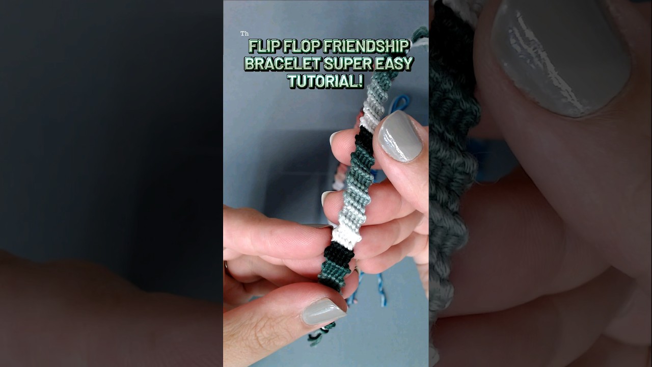 Flip flop friendship bracelet tutorial and pattern - so easy! #friendshipbracelets #knotting #craft