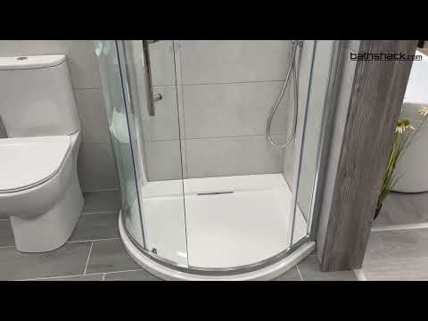 Volente 1000 x 850/650mm Spacesaver Offset Quadrant Shower Enclosure (21232)
