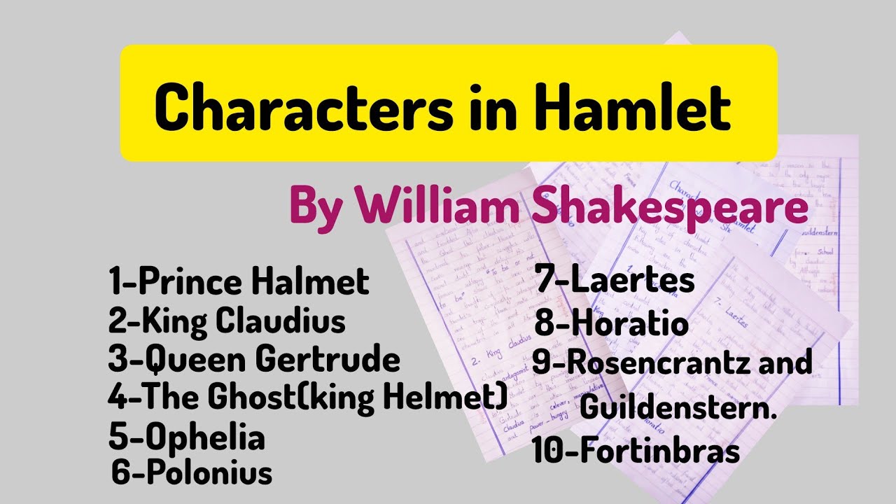 Hamlet by William Shakespeare | Characters of Hamlet | Hamlet Characters