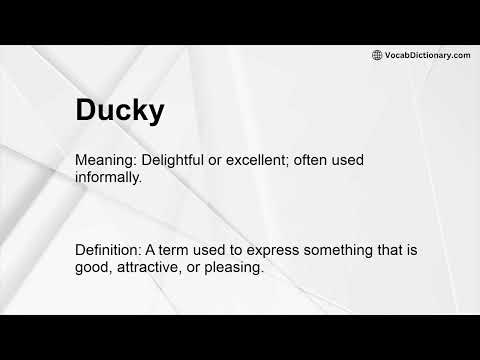 Ducky Meaning