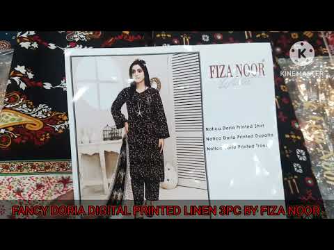 FANCY LUXURY DIGITAL PRINTED DORIA LINEN 3PC ( Dastak by Fiza noor ) 100 💯 ORIGINAL OUTLET STOCK