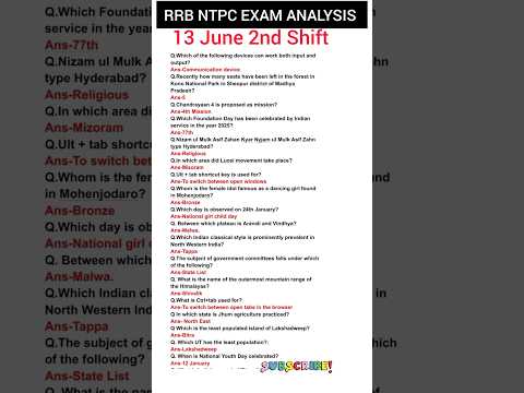 RRB NTPC EXAM ANALYSIS 2025|13 JUNE 2nd Shift|RRB NTPC EXAM ANALYSIS Today#rrbntpc#rrbntpc2025#gkgs