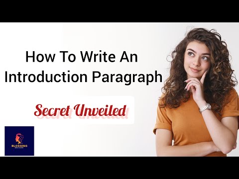 How To Write An Introduction Paragraph