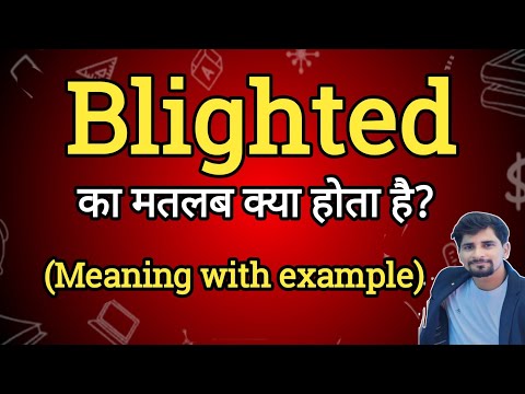 Blighted Meaning in Hindi | Blighted Ka Matlab kya Hota hai| English to Hindi dictionary