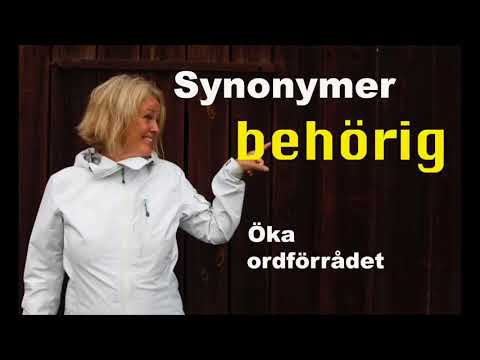 Lär dig svenska- Synonymer 5 - behörig - 71 undertexter - Learn Swedish