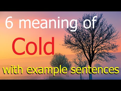Cold meaning in Urdu | 6 meaning of Cold in Urdu Hindi with Examples translation