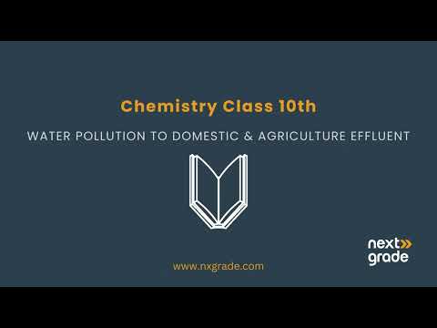 Water Pollution Due to Domestic and Agricultural Effluents | Grade 10 Chemistry | Lecture 12