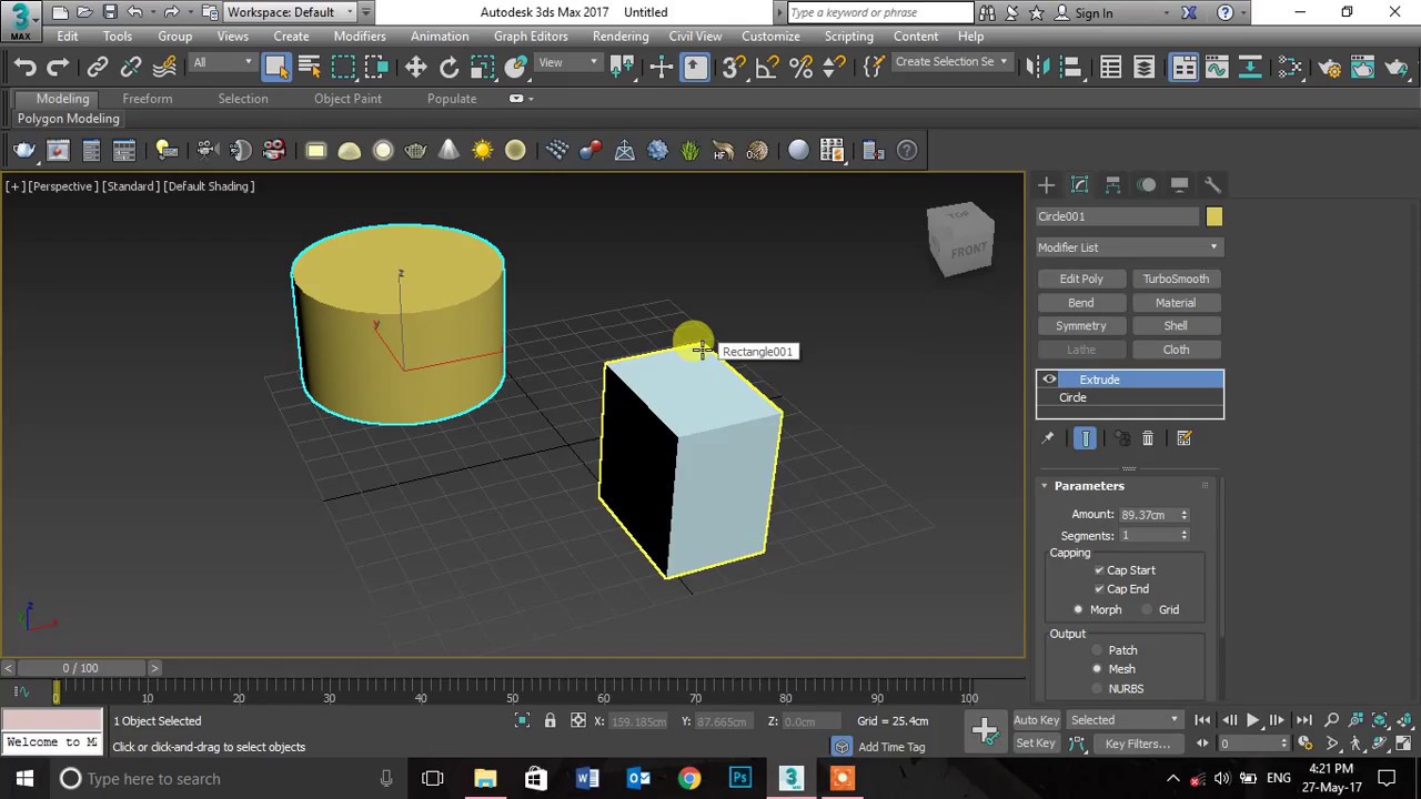 3DS MAX EXTRUDE MODIFIER   ENGLISH