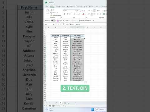 4 different ways to combine text in Excel. Who knew all four?! ✋🏼 #excel #sheets