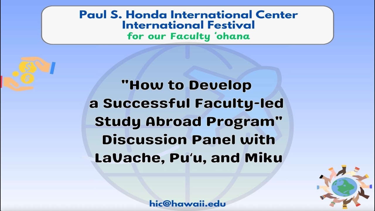 How to Develop a Successful Faculty led Study Abroad Program (INTL FEST 2026)