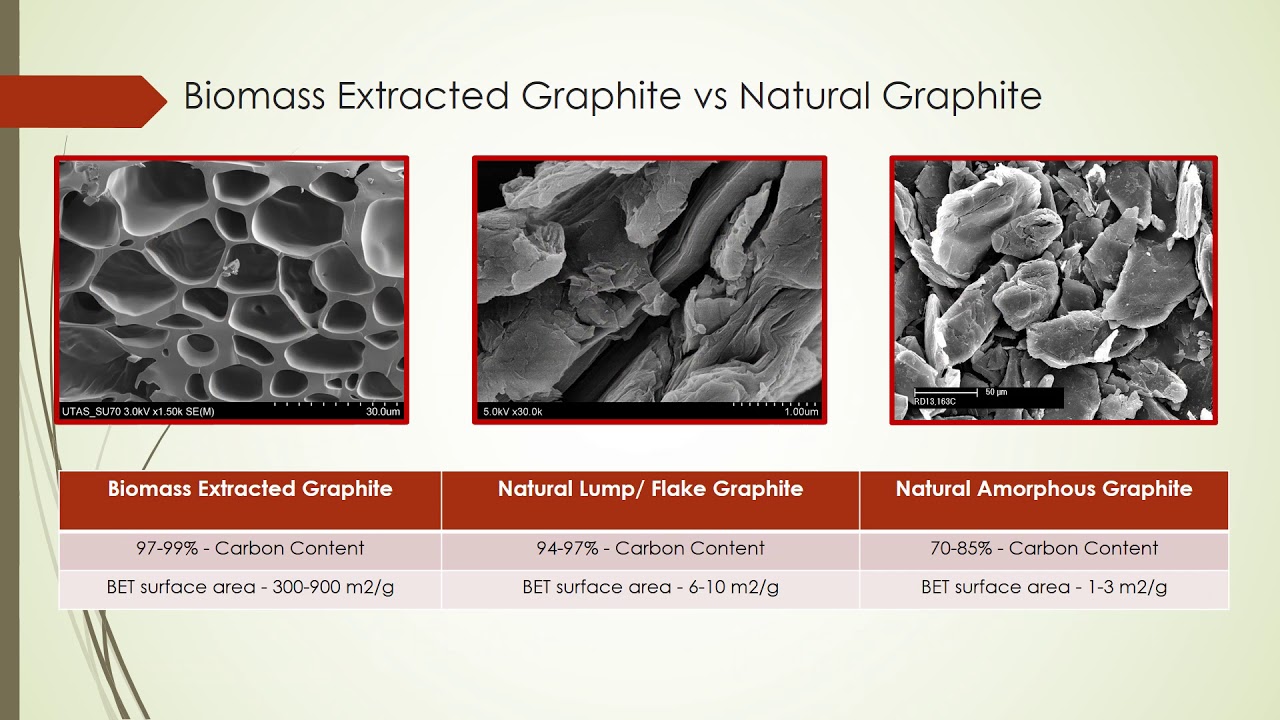 High Surface Area Graphite From Biomass