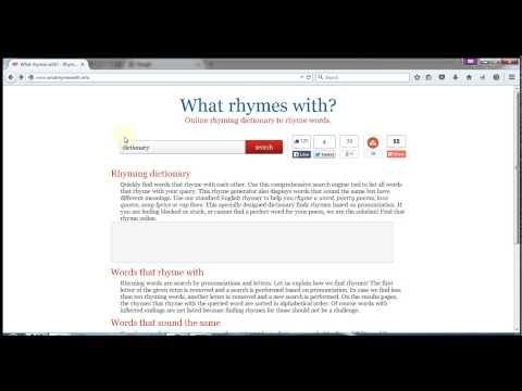 What rhymes with... - Online rhyming dictionary to rhyme words