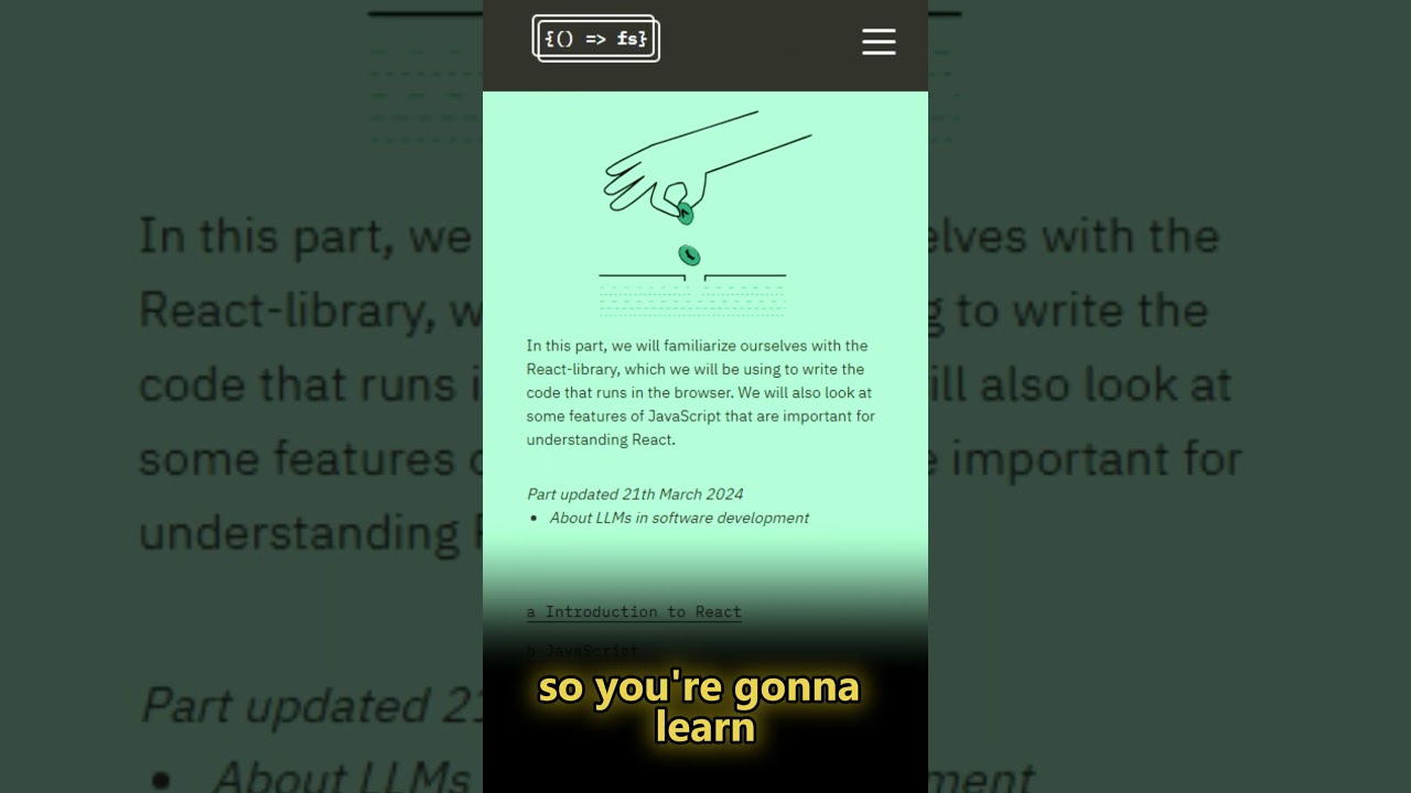 Start with programming in fullstackopen.com and enjoy the course