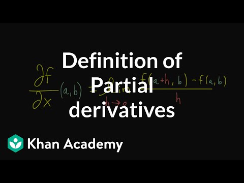Formal definition of partial derivatives
