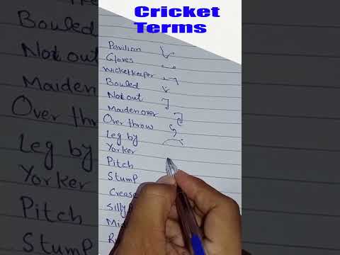 Shorthand of Cricket terms