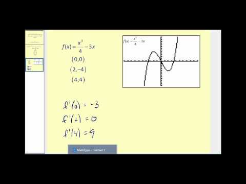 How to Determine the Value of a Derivative Function on the Graphing ...