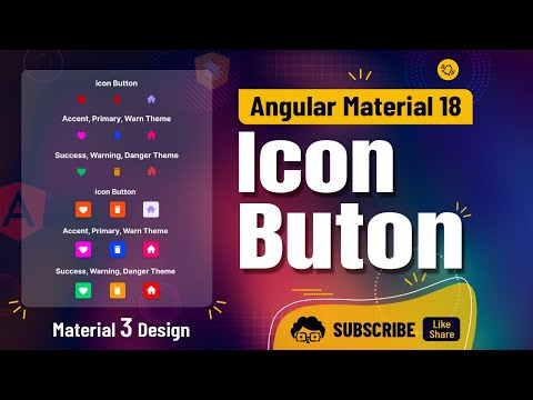 Angular 18 Stylish Icon Button in Angular Material tutorial | Material 3 Design