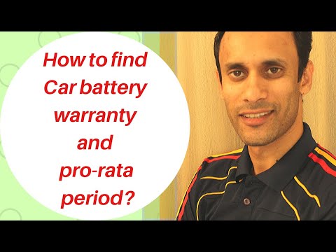 How to find car battery warranty and pro-rata period?