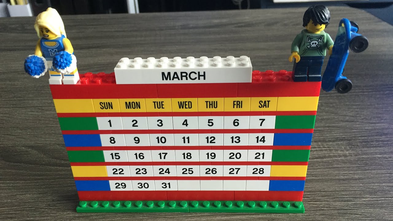 March 2020 Calendar Lego Build