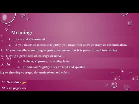 Gutsy Meaning with Examples