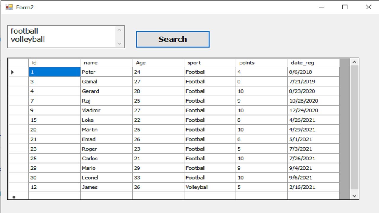 How to search multi values in Datagridview by multi line textbox using sql database in VB.net