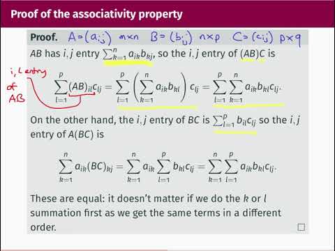 MATH0007 video 17 - matrix multiplication 2