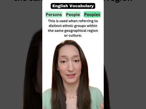 What is the PLURAL of PERSON?π§βπ€βπ§