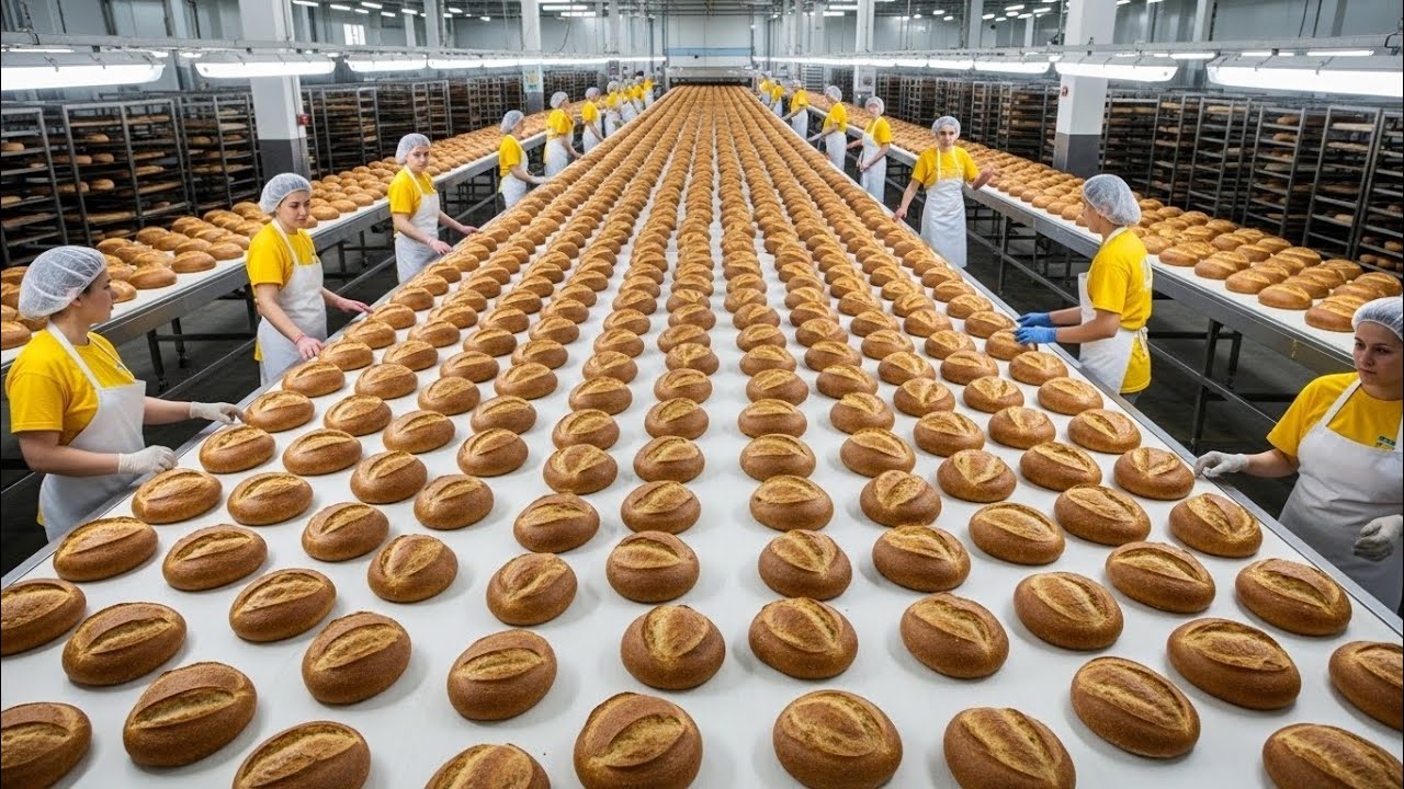 Inside a Modern Bread Factory: How Artisan Bread Is Made (Full Process)