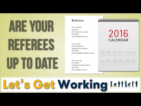 Are your referees up to date?