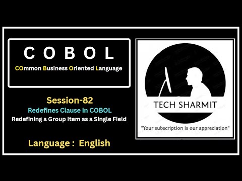 Redefines Clause in COBOL: Redefining Group Items as Single Fields Session-82) (English)