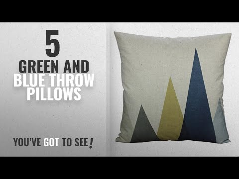 Top 10 Green And Blue Throw Pillows [Winter 2018 ]: All Smiles Nordic Mountains Throw Pillow Case