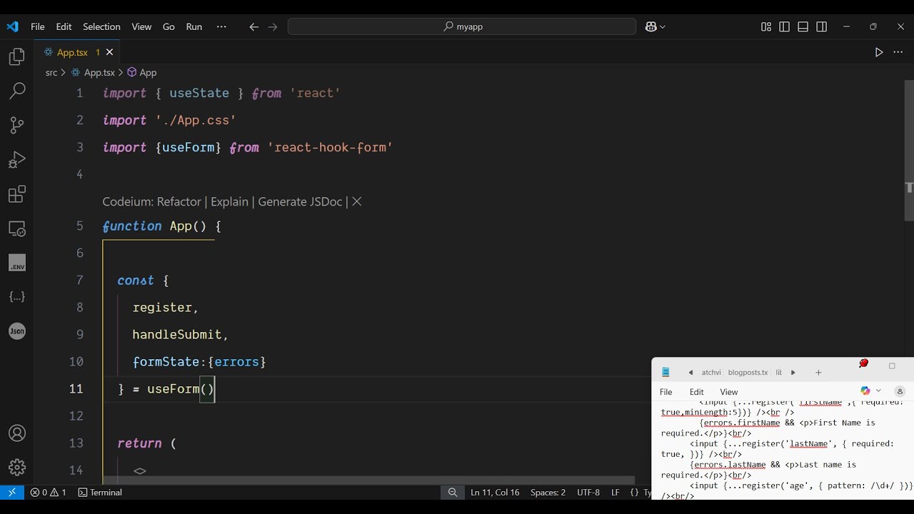 React.js Form Validation Tutorial With Error Messages Using react-hook-form Full Example in Browser